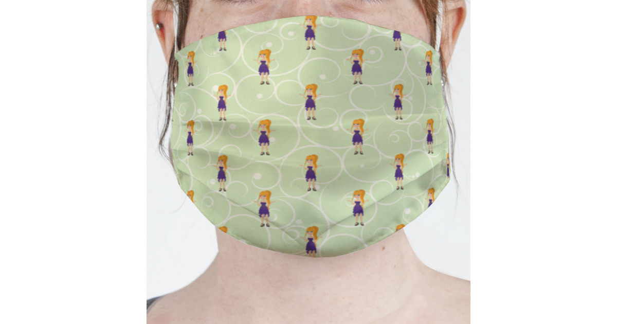 Custom Character (Woman) Face Mask Cover (Personalized) - YouCustomizeIt