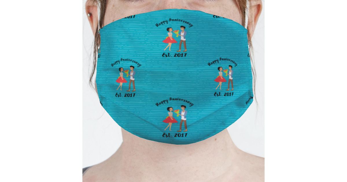 Custom Happy Anniversary Face Mask Cover (Personalized) | YouCustomizeIt