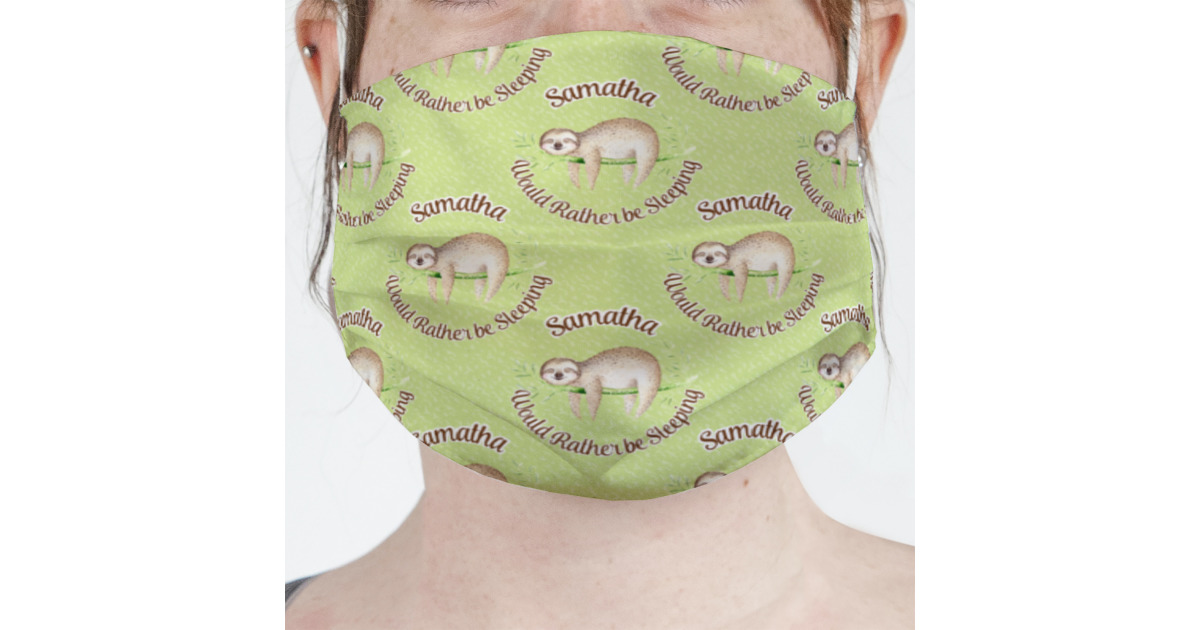 Custom Sloth Face Mask Cover (Personalized) | YouCustomizeIt