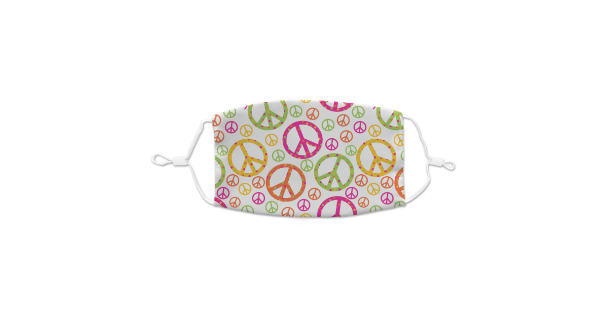 Custom Peace Sign Adult Cloth Face Mask | YouCustomizeIt