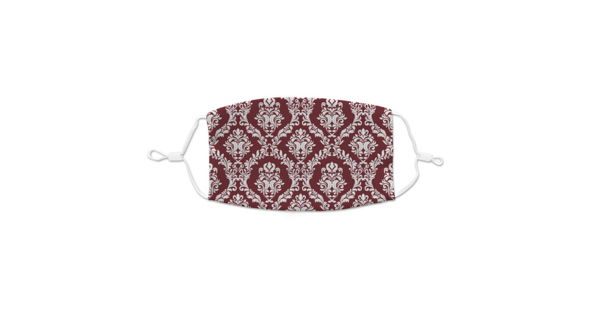 Custom Maroon & White Adult Cloth Face Mask | YouCustomizeIt