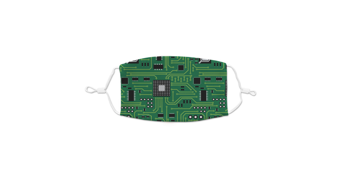 Custom Circuit Board Adult Cloth Face Mask | YouCustomizeIt