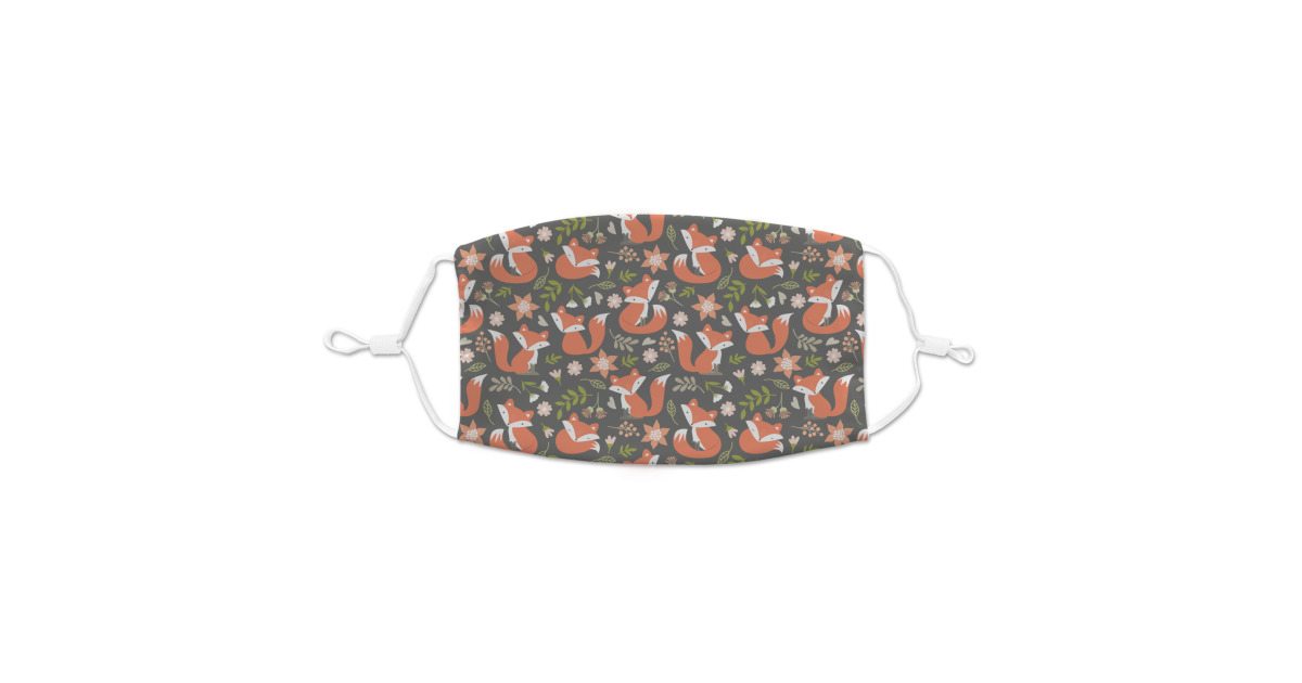 Custom Fox Trail Floral Adult Cloth Face Mask | YouCustomizeIt