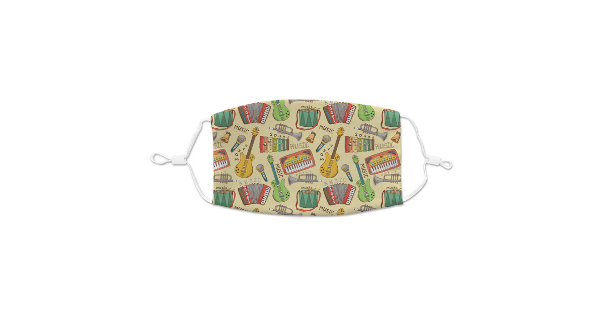 Custom Vintage Musical Instruments Adult Cloth Face Mask | YouCustomizeIt