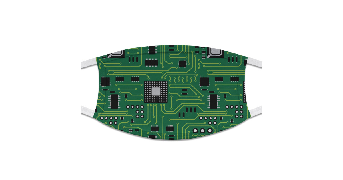Custom Circuit Board Cloth Face Mask (T-Shirt Fabric) | YouCustomizeIt