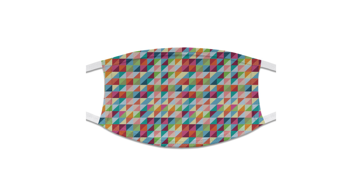 Custom Retro Triangles Cloth Face Mask (T-Shirt Fabric) | YouCustomizeIt
