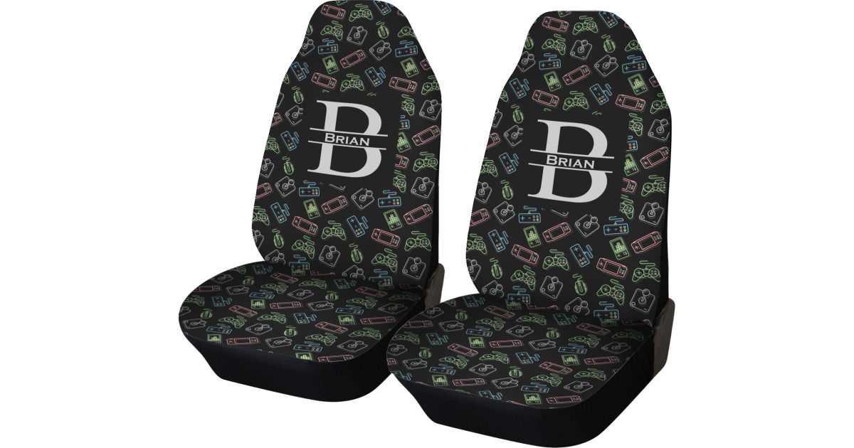 Custom Video Game Car Seat Covers (Set of Two) (Personalized ...