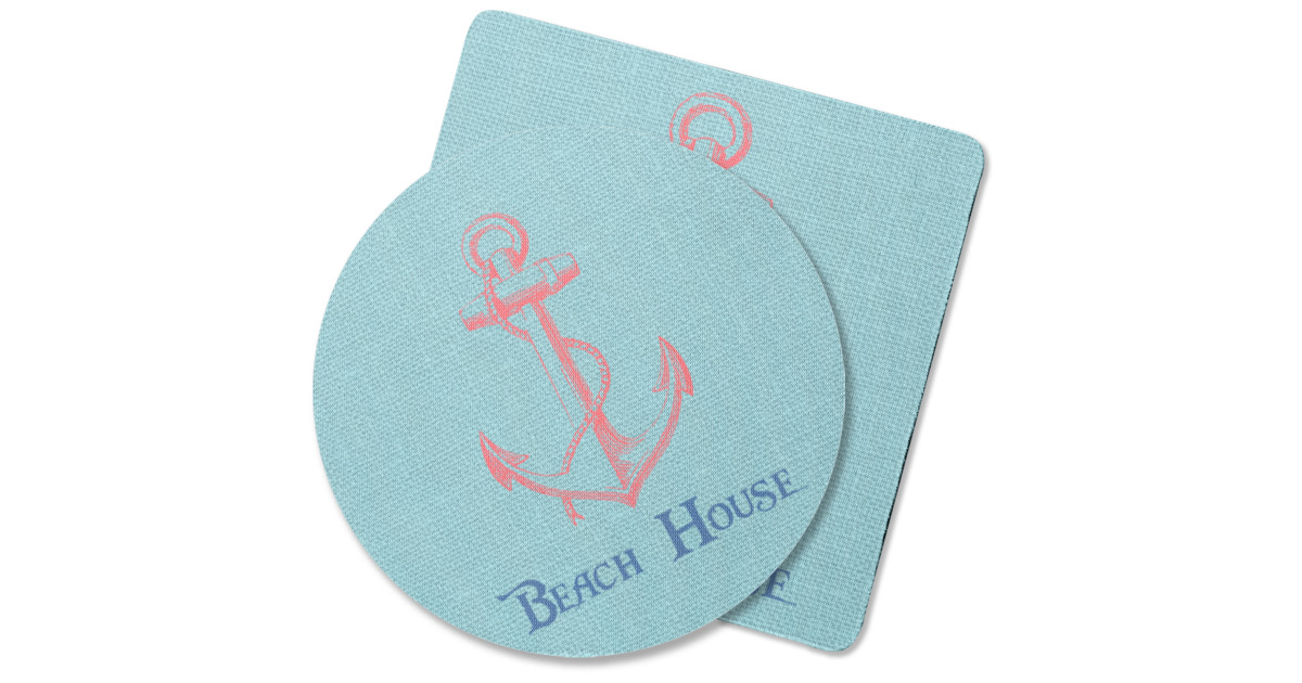Custom Chic Beach House Rubber Backed Coaster | YouCustomizeIt