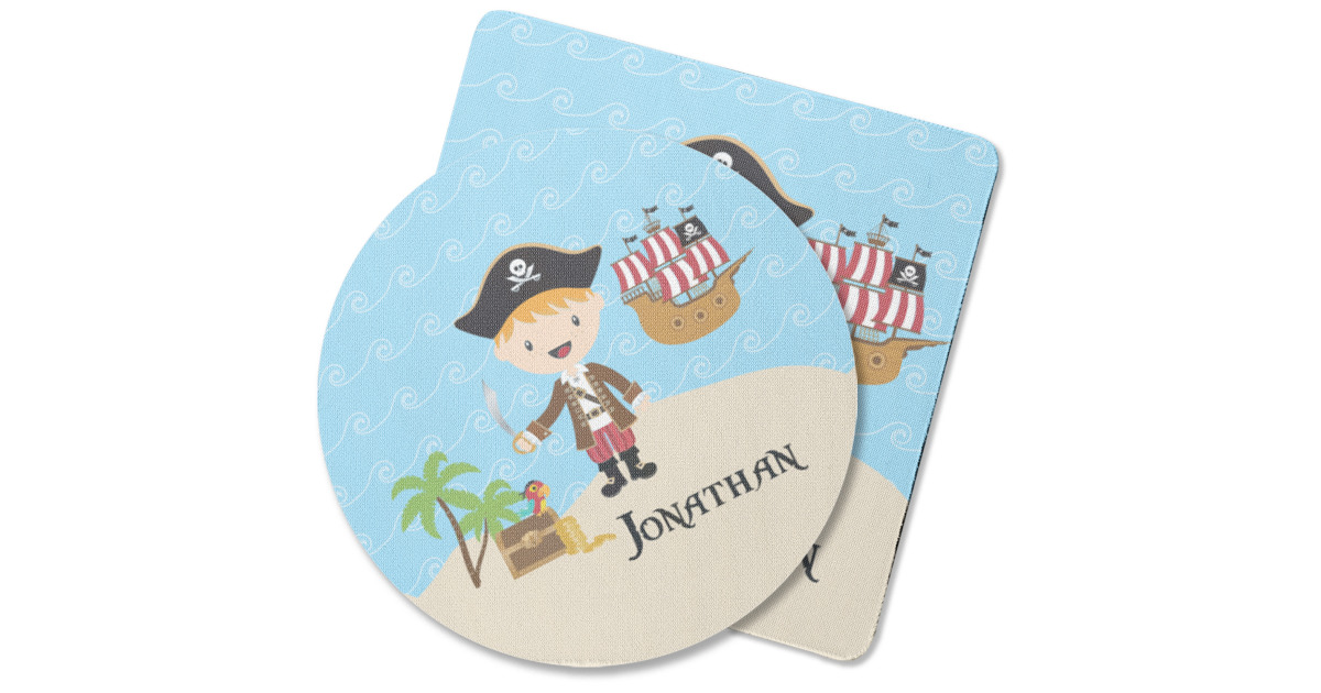 Custom Pirate Scene Rubber Backed Coaster (Personalized) | YouCustomizeIt