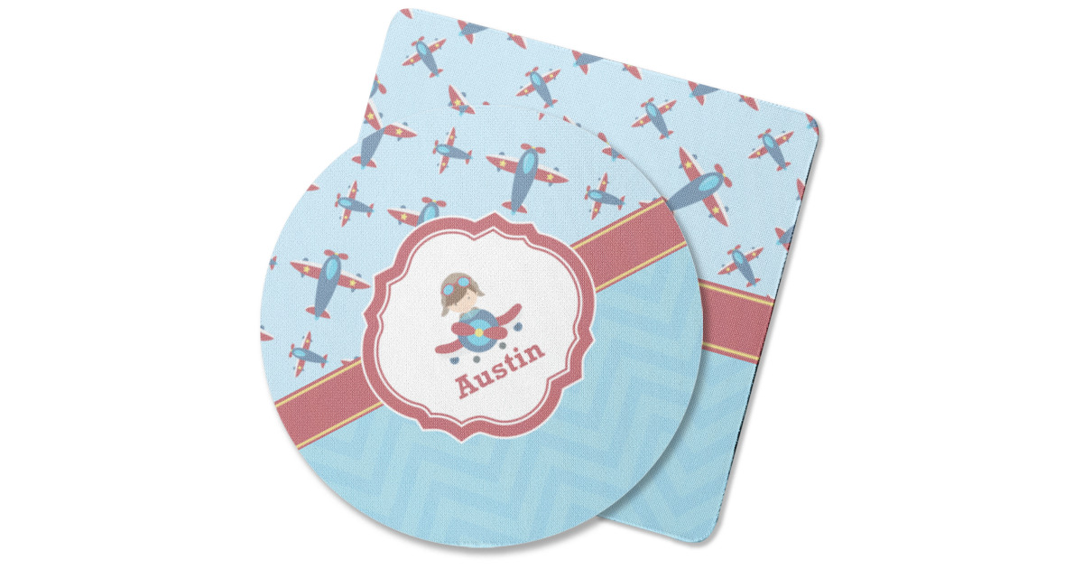 Custom Airplane Theme Rubber Backed Coaster (Personalized) | YouCustomizeIt