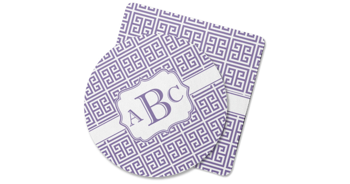 Custom Greek Key Rubber Backed Coaster (Personalized) | YouCustomizeIt