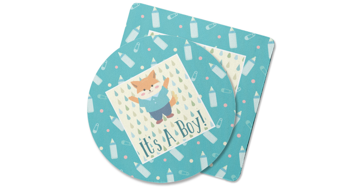 Custom Baby Shower Rubber Backed Coaster (Personalized) | YouCustomizeIt