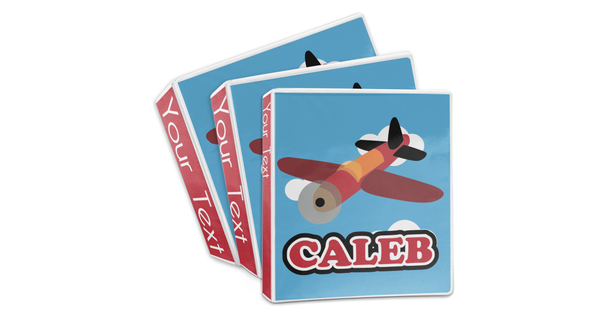 Custom Airplane 3-Ring Binder (Personalized) | YouCustomizeIt