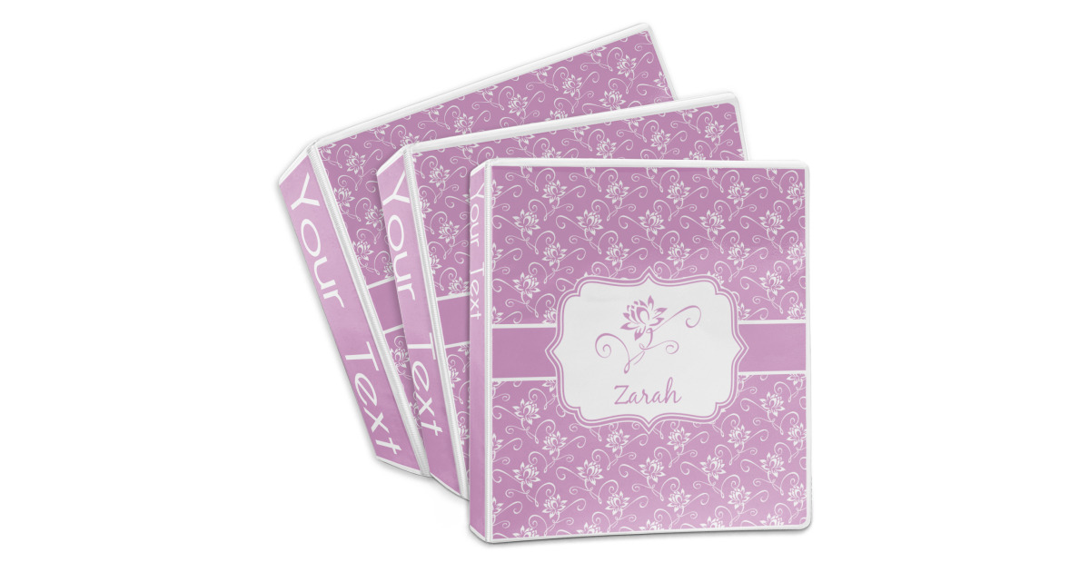 Custom Lotus Flowers 3-Ring Binder (Personalized) | YouCustomizeIt