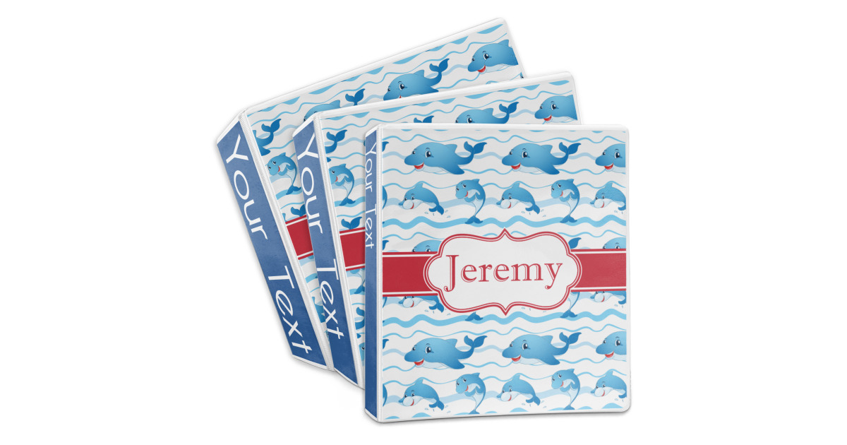 Custom Dolphins 3-Ring Binder (Personalized) | YouCustomizeIt
