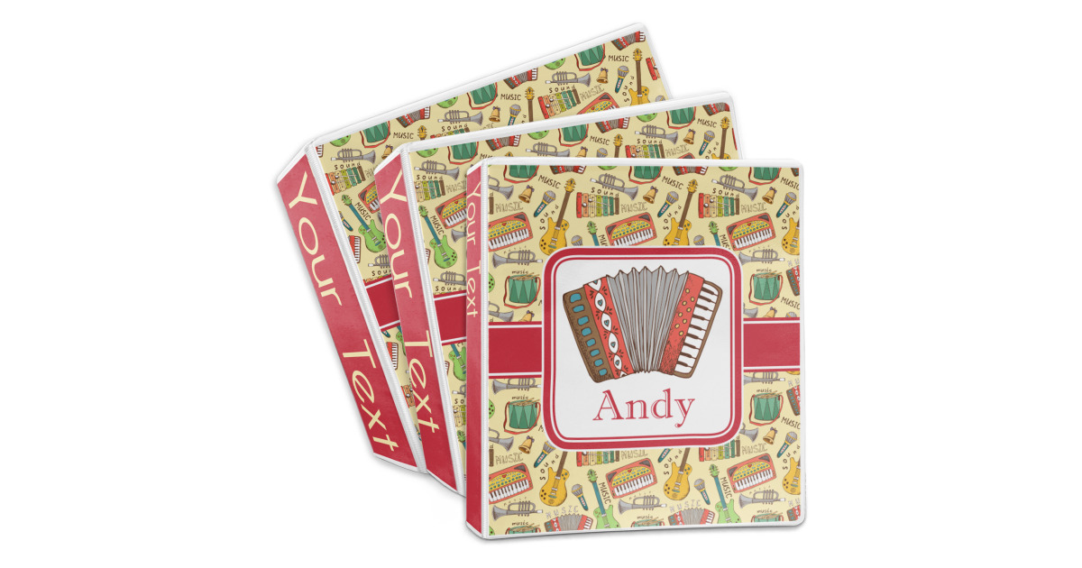 Custom Vintage Musical Instruments 3-Ring Binder (Personalized ...