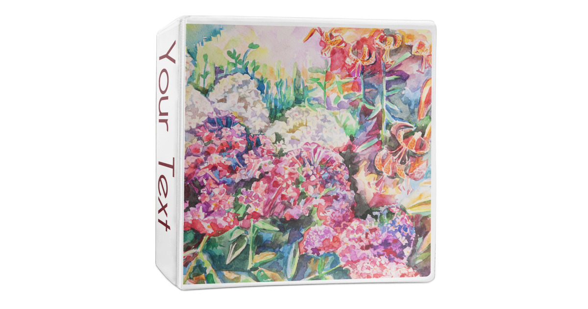 Custom Watercolor Floral 3-Ring Binder - 2 inch | YouCustomizeIt