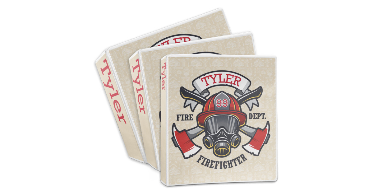 Custom Firefighter 3-Ring Binder (Personalized) | YouCustomizeIt