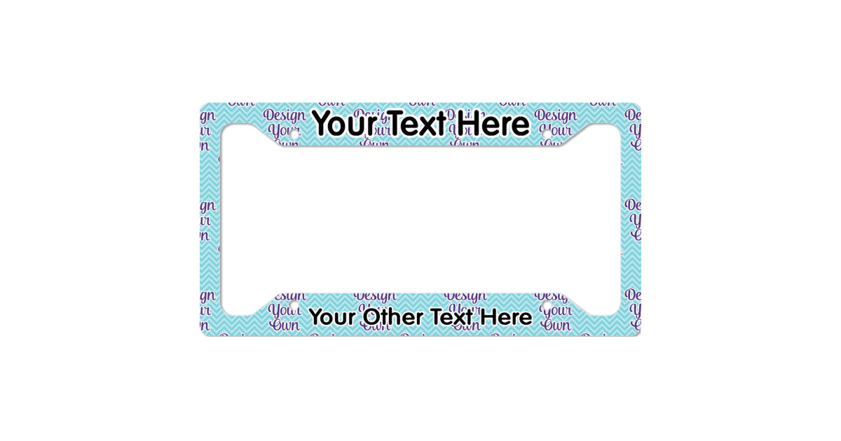 Design Your Own License Plate Frame - Style A | YouCustomizeIt