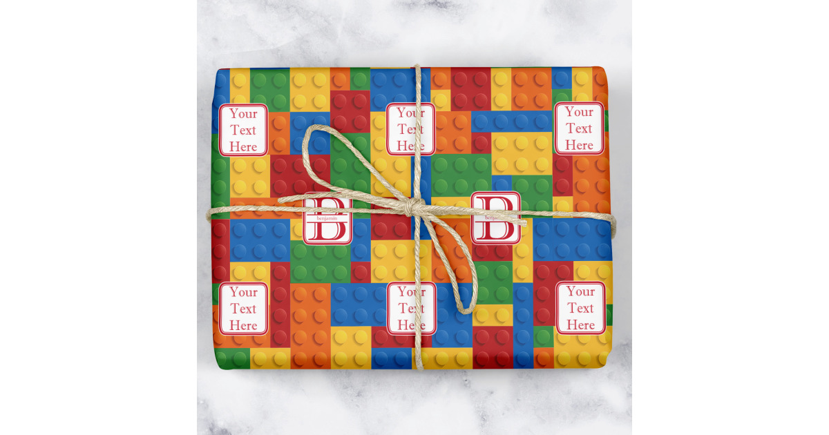 Custom Building Blocks Wrapping Paper (Personalized) | YouCustomizeIt