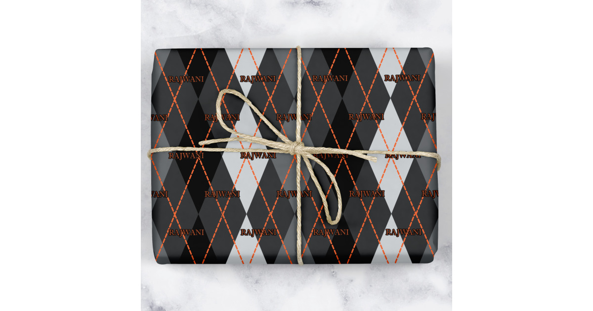 Custom Modern Chic Argyle Wrapping Paper (Personalized) | YouCustomizeIt