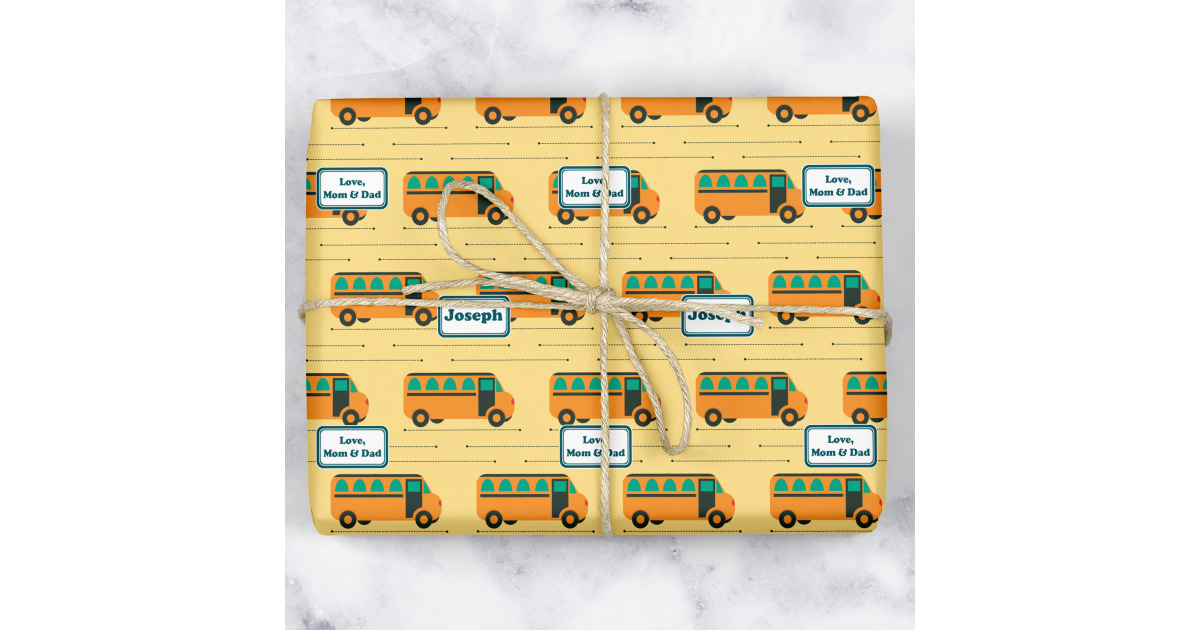Custom School Bus Wrapping Paper (Personalized) | YouCustomizeIt