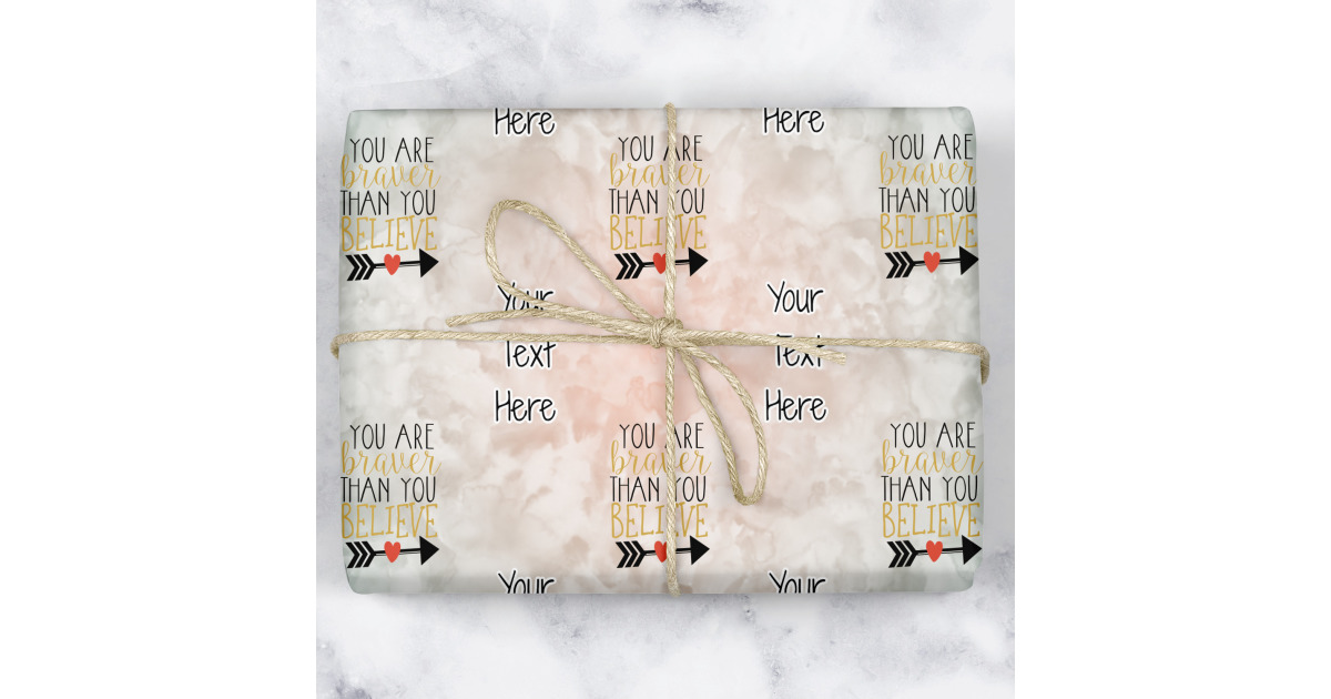 Custom Inspirational Quotes Wrapping Paper | YouCustomizeIt