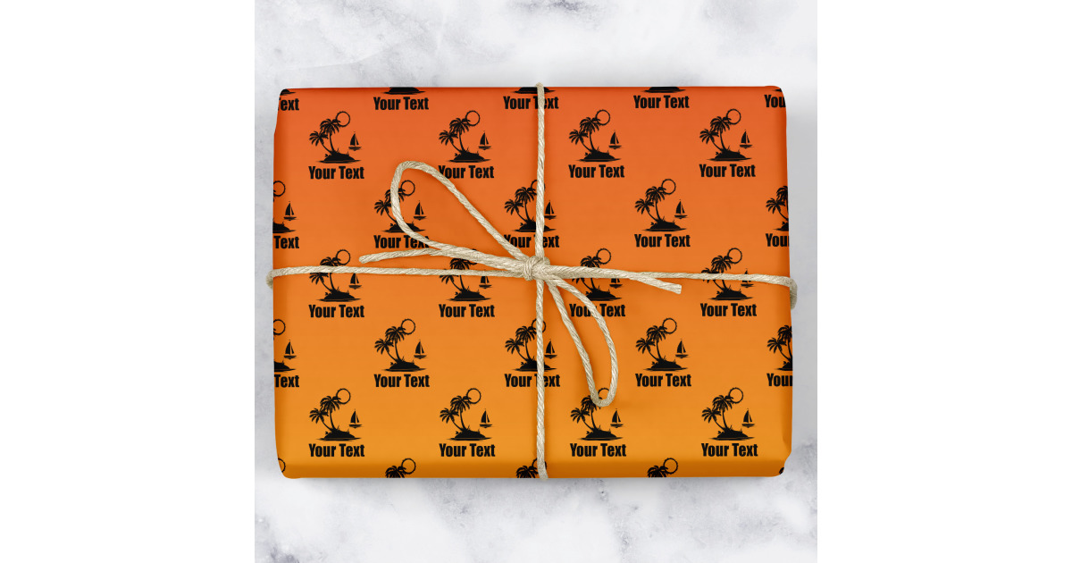 Custom Tropical Sunset Wrapping Paper (Personalized) | YouCustomizeIt