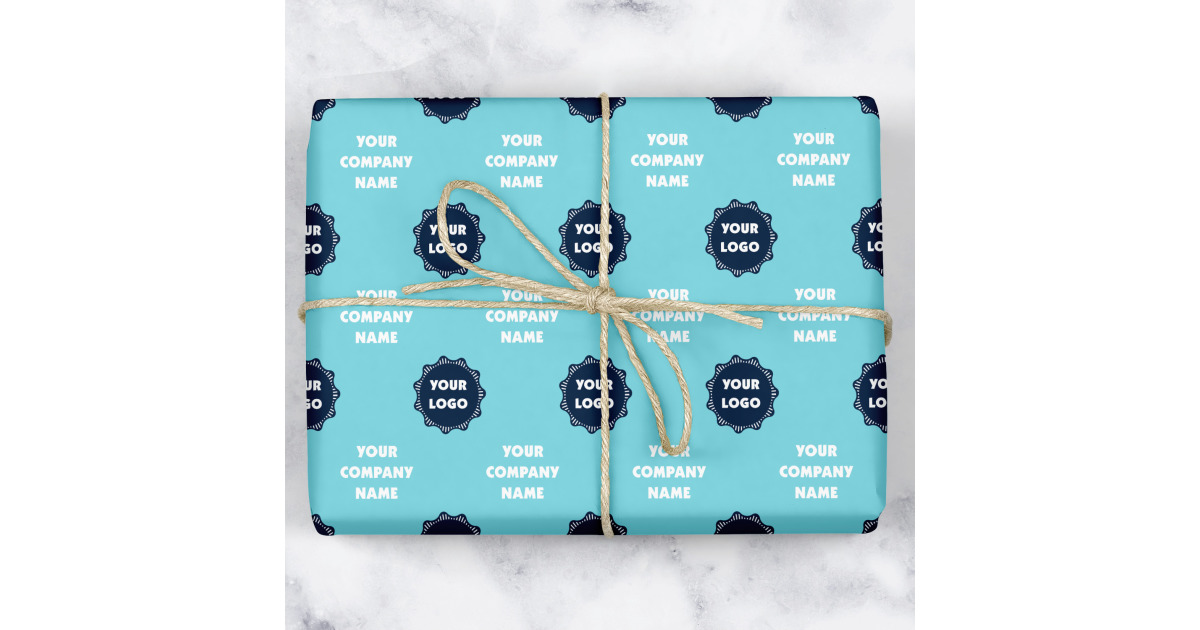 Custom Logo & Company Name Wrapping Paper | YouCustomizeIt