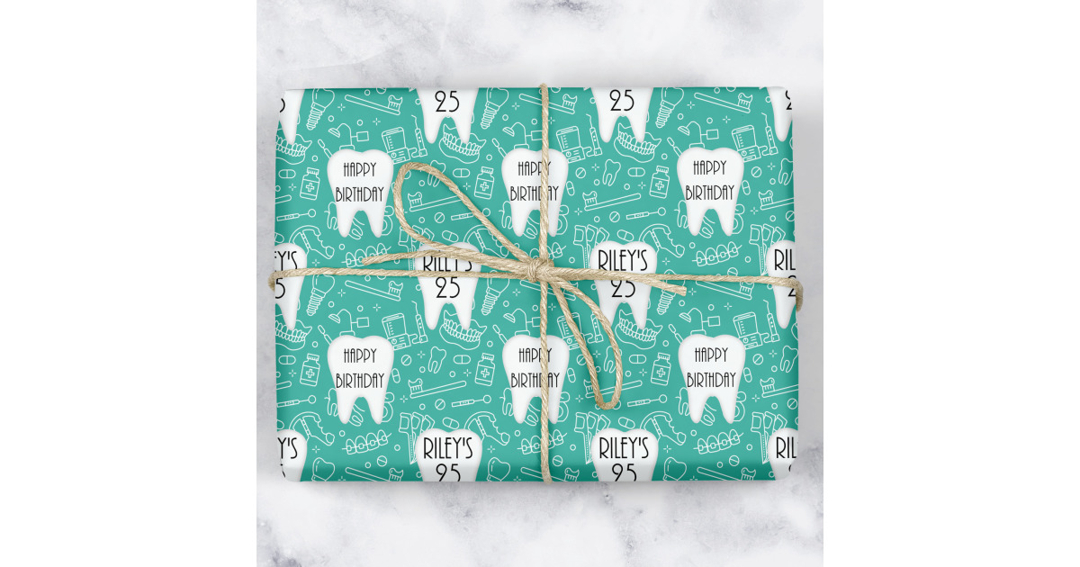 Custom Dental Hygienist Wrapping Paper (Personalized) | YouCustomizeIt