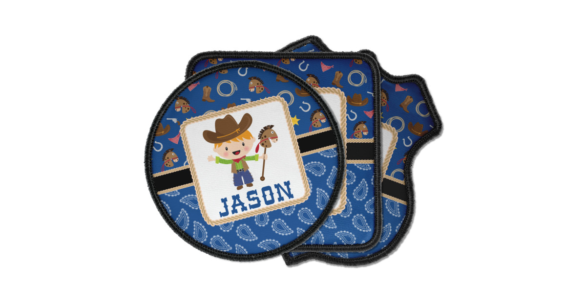 Custom Blue Western Iron on Patches (Personalized) | YouCustomizeIt