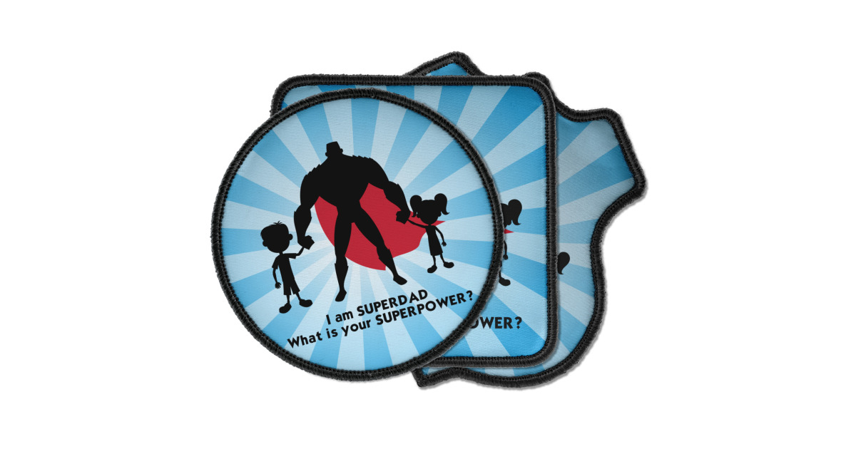 Custom Super Dad Iron on Patches | YouCustomizeIt