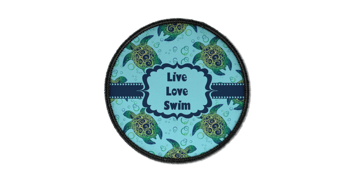 Custom Sea Turtles Iron On Round Patch | YouCustomizeIt