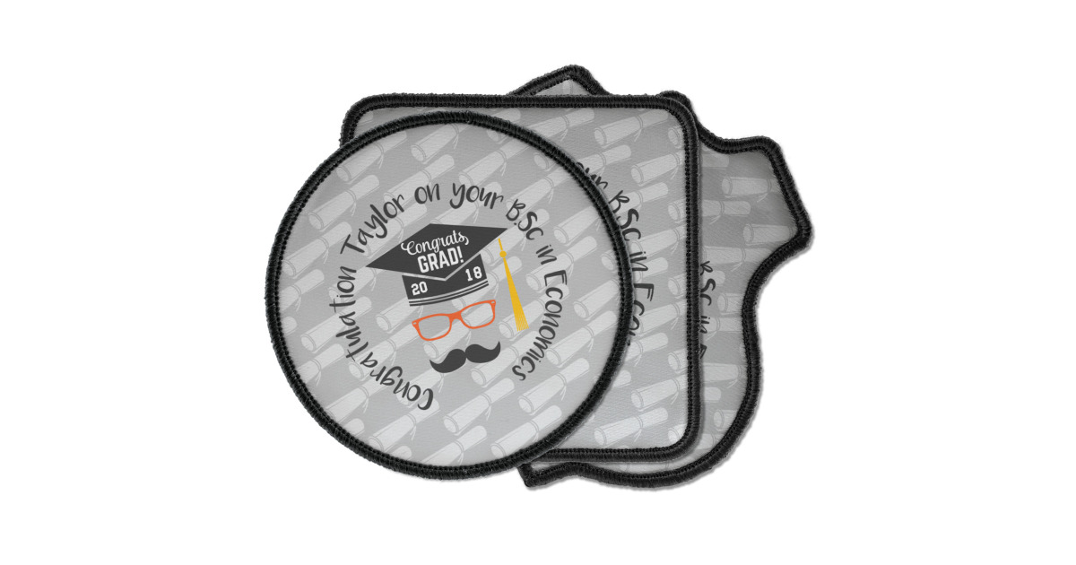Custom Hipster Graduate Iron on Patches (Personalized) | YouCustomizeIt
