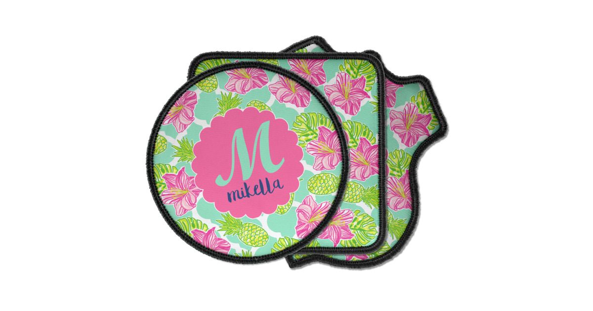 Custom Preppy Hibiscus Iron on Patches (Personalized) | YouCustomizeIt