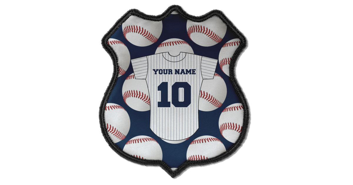 Custom Baseball Jersey Iron On Patch - Badge Shape (Personalized ...