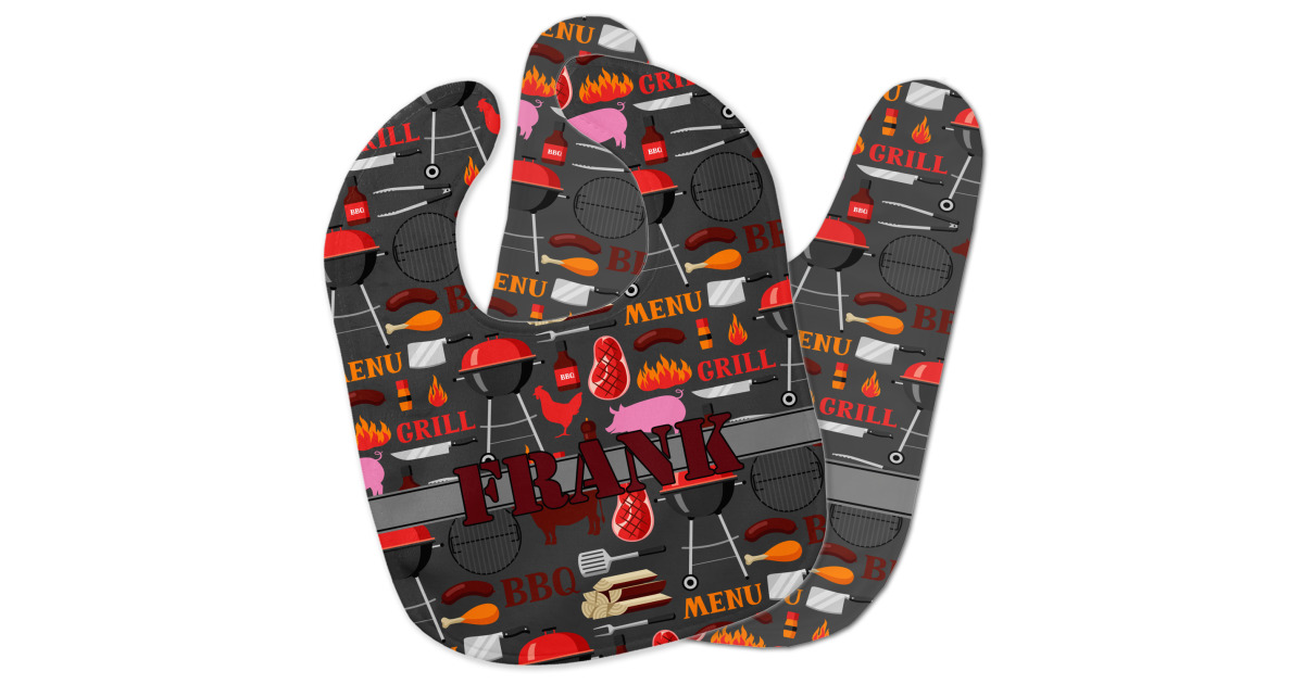 Custom Barbeque Baby Bib w/ Name or Text | YouCustomizeIt
