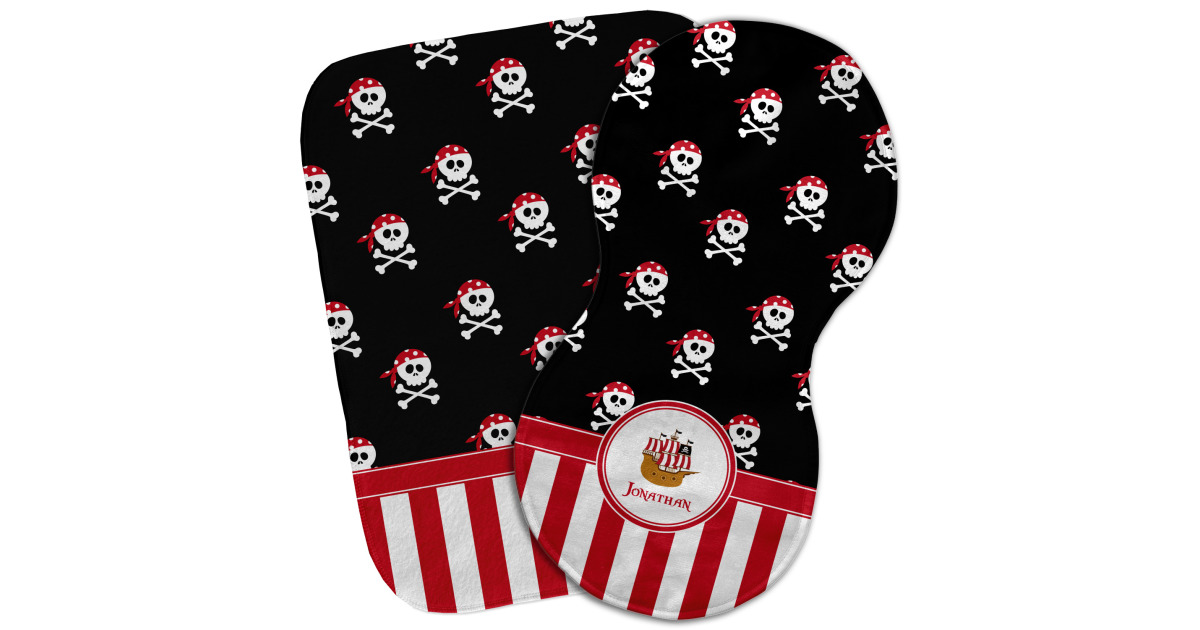 Custom Pirate & Stripes Burp Cloth (Personalized) | YouCustomizeIt