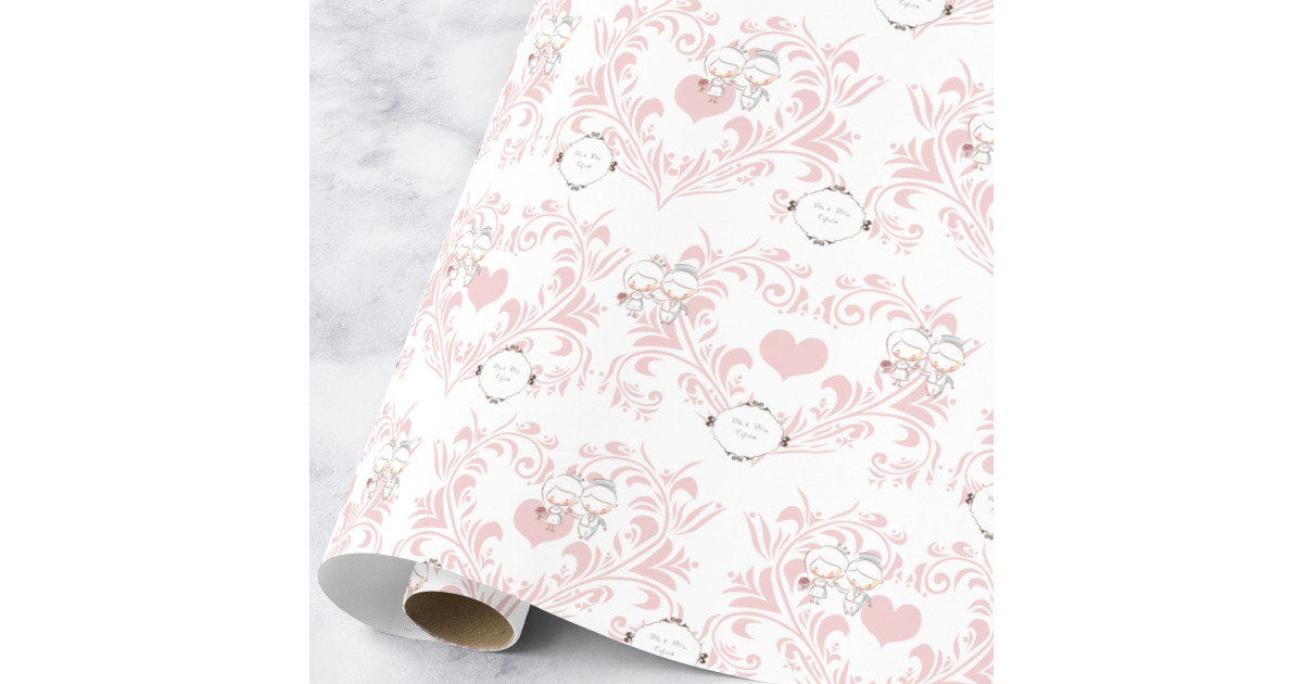 Custom Wedding People Wrapping Paper Roll - Large (Personalized ...