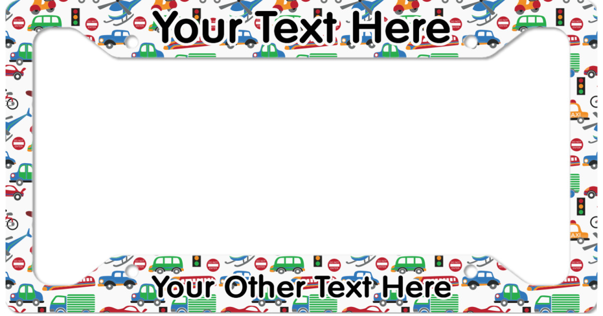 Custom Transportation License Plate Frame - Style A (Personalized ...