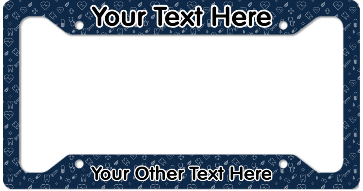 Custom Medical Doctor License Plate Frame - Style A (Personalized ...