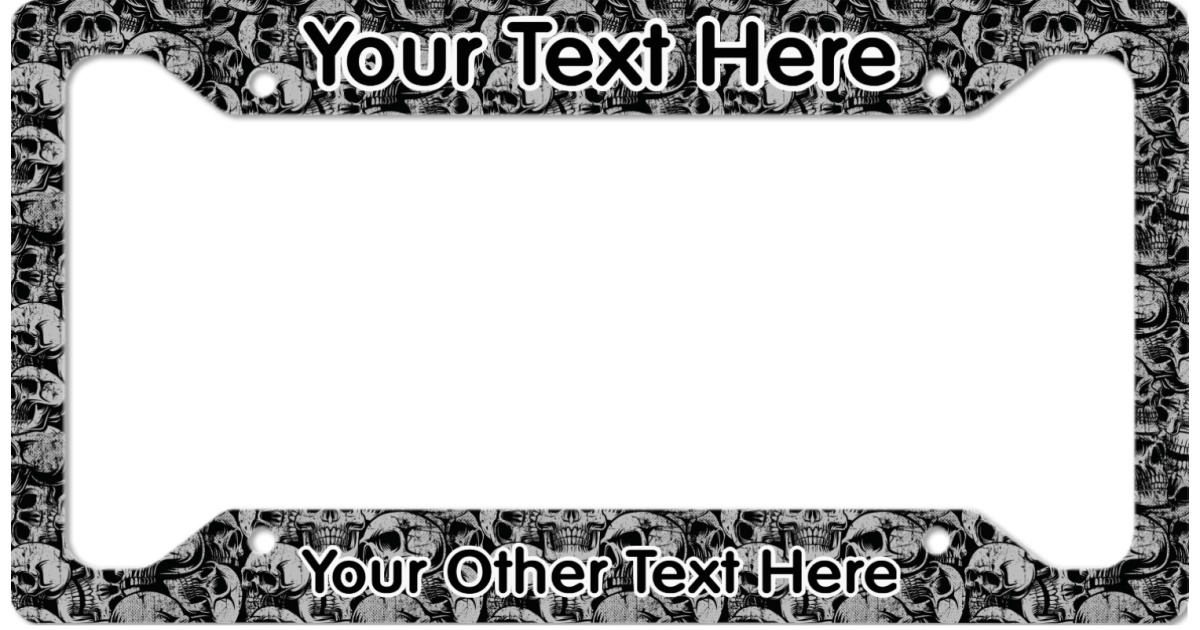 Custom Skulls License Plate Frame - Style A (Personalized) | YouCustomizeIt