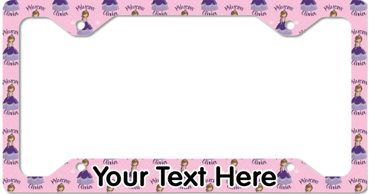 Custom Custom Princess License Plate Frame - Style C (Personalized ...