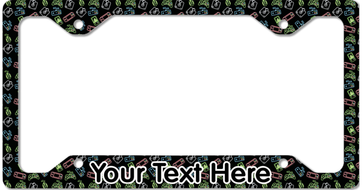 Custom Video Game License Plate Frame - Style C (Personalized ...