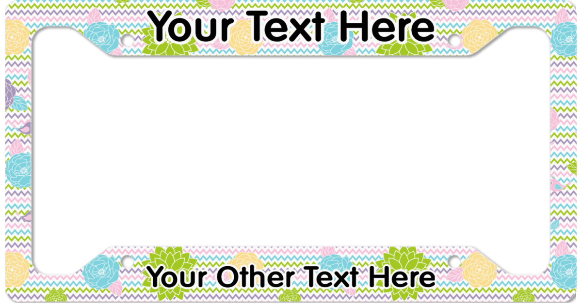 Custom Girly Girl License Plate Frame (Personalized) | YouCustomizeIt