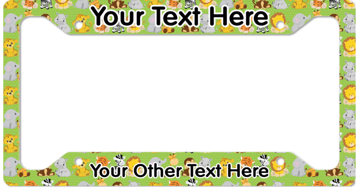 Custom Safari License Plate Frame (Personalized) | YouCustomizeIt