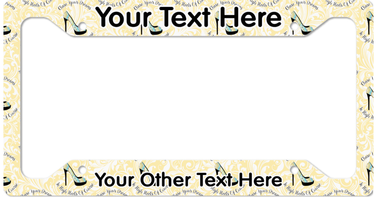 Custom High Heels License Plate Frame | YouCustomizeIt