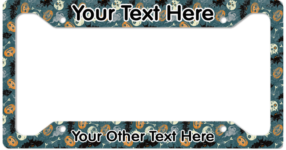 Custom Vintage / Grunge Halloween License Plate Frame (Personalized ...