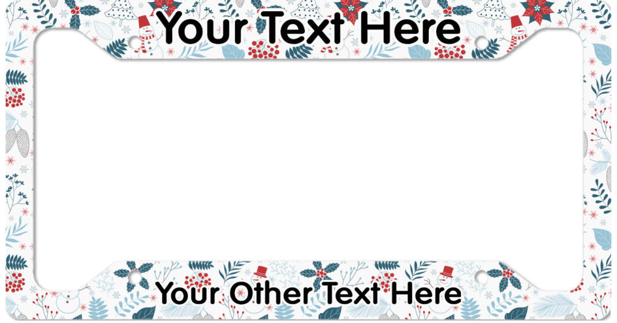 Custom Winter License Plate Frame | YouCustomizeIt