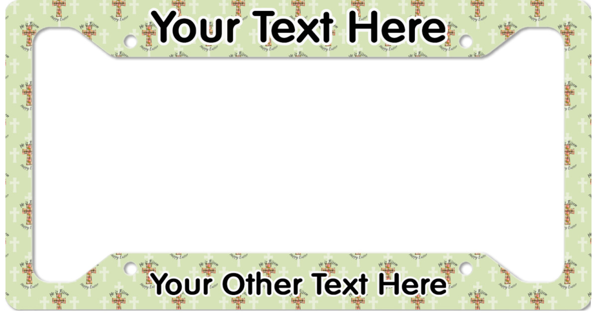 Custom Easter Cross License Plate Frame | YouCustomizeIt